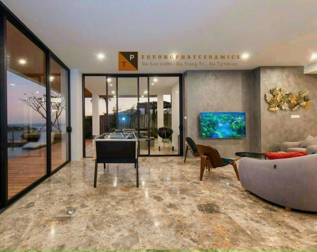 Đá marble vân vàng tự nhiên